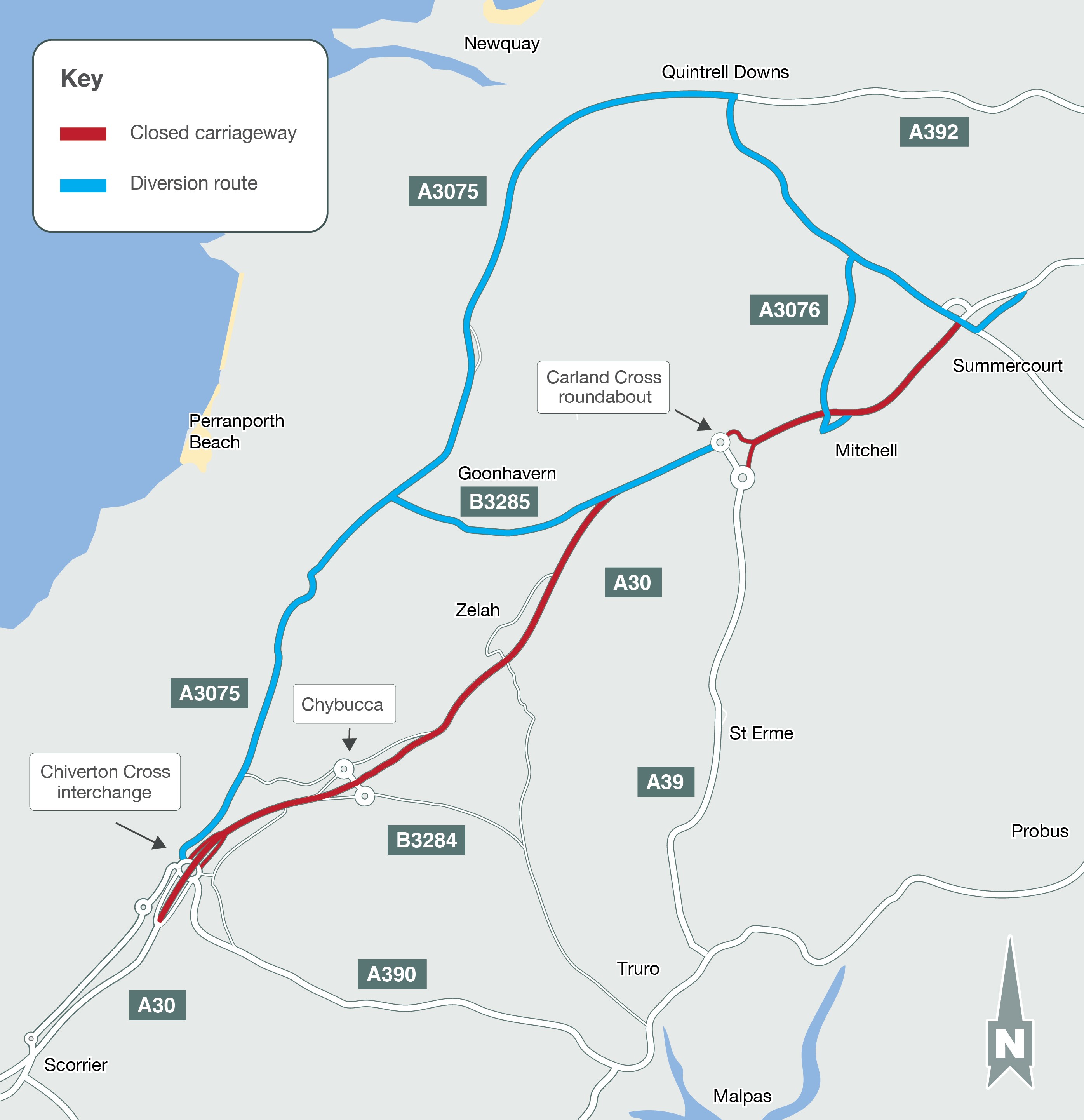 A30 weekend closures as new dual carriageway opening draws closer