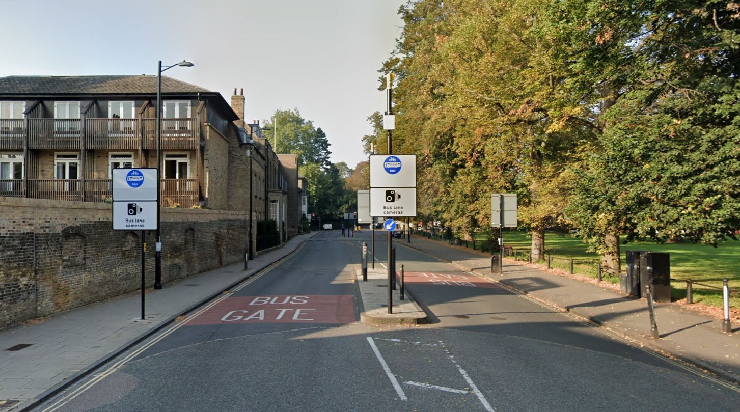Bus gate fines Cambridge