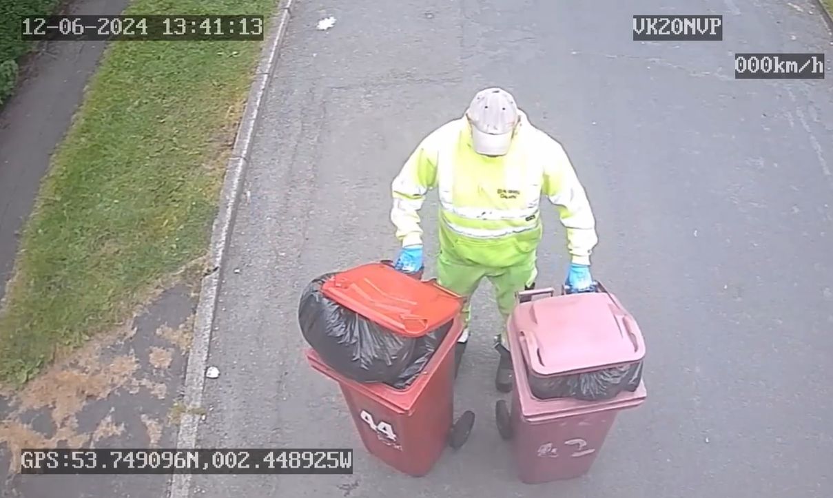 Blackburn binmen narrowly avoid being run over by impatient driver