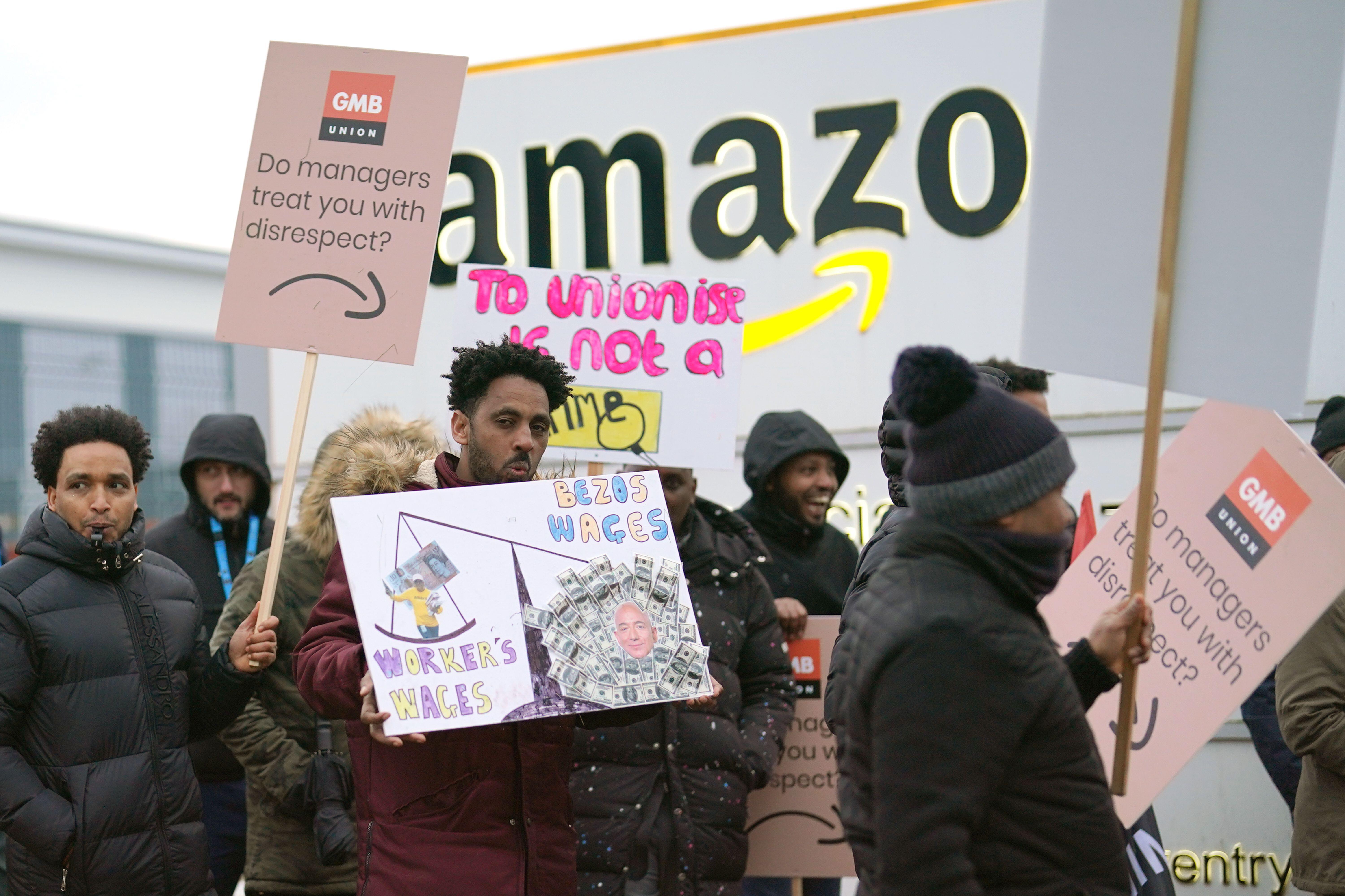 Amazon staff to UK union recognition
