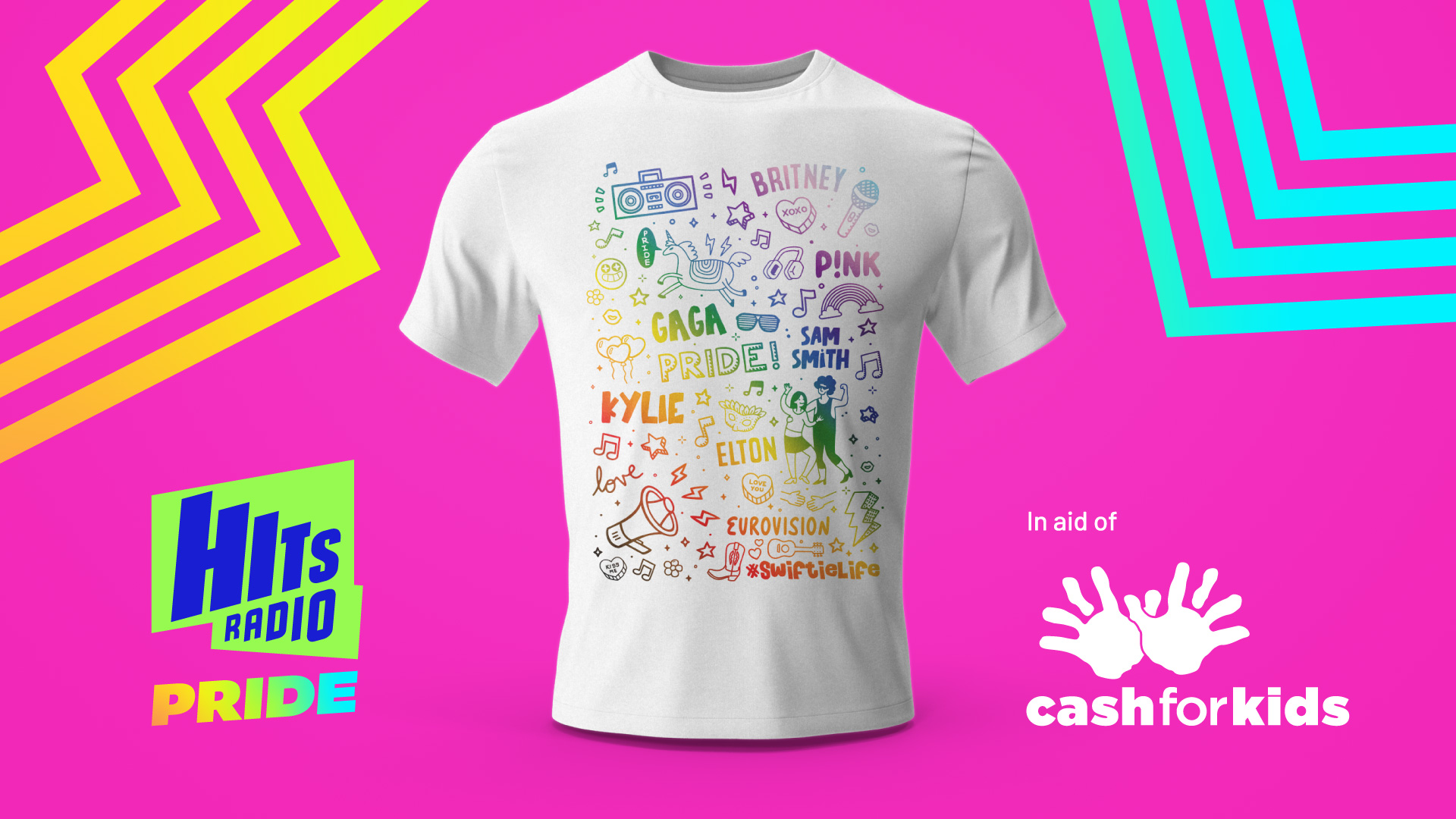 Get your Hits Radio Pride T-shirt and support LGBTQI+ young people | On ...