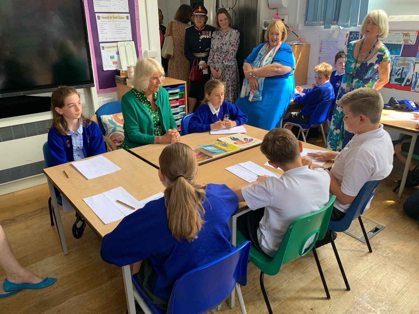 Queen Camilla visits Lacock school celebrating 200th anniversary