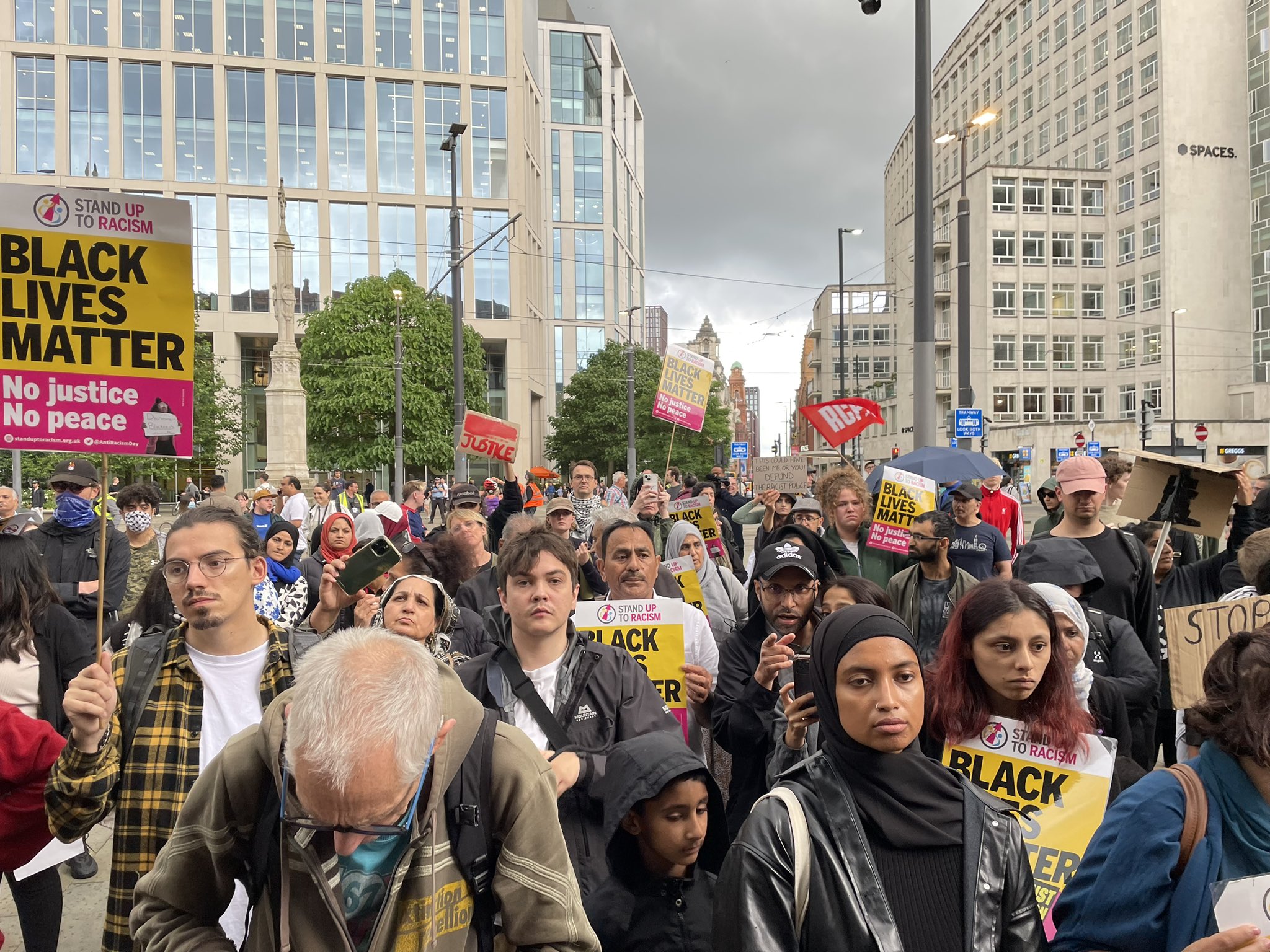 Tram lines blocked as protests continue over Manchester Airport police ...