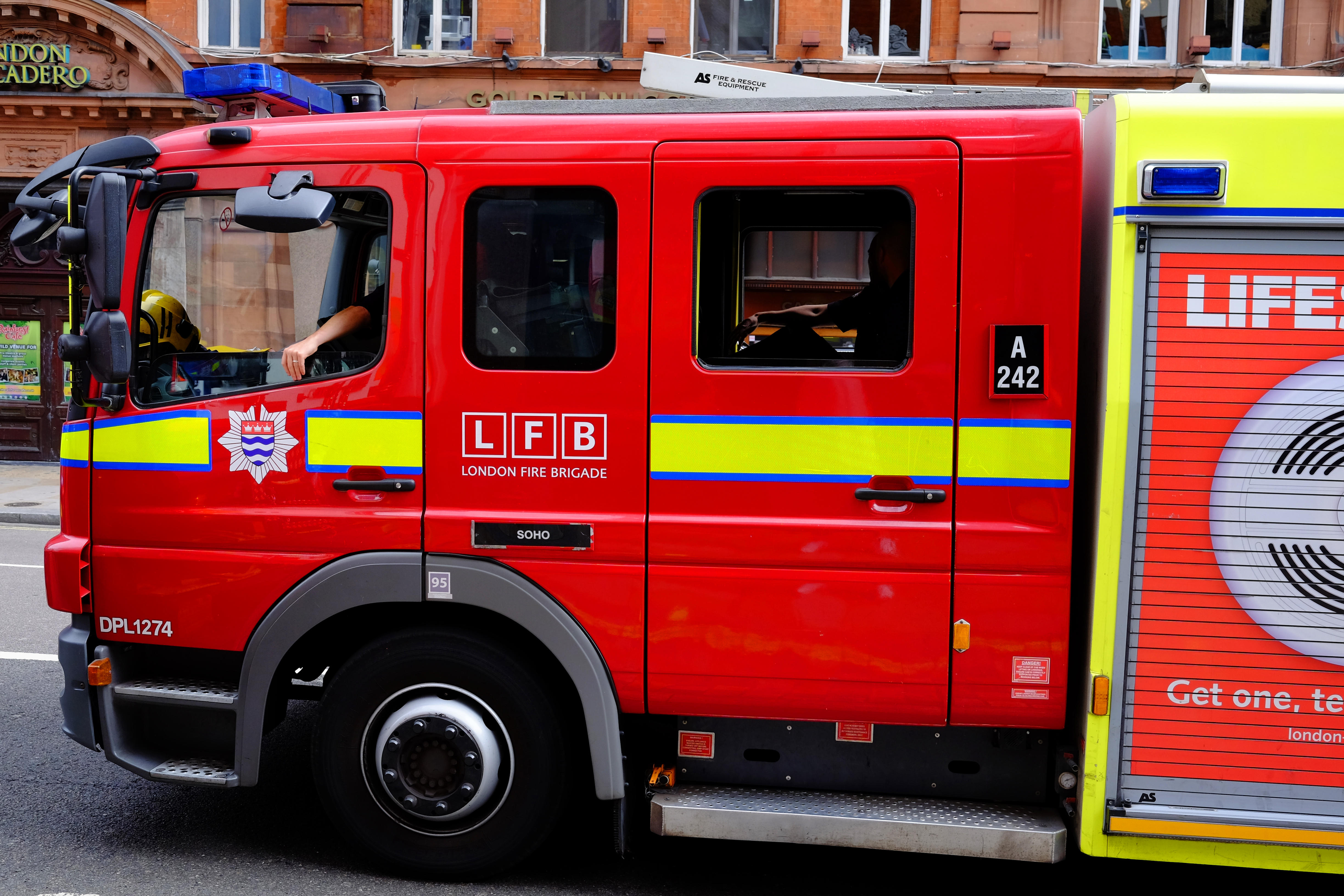 London fire services attending large fire at apartment in Blackwall