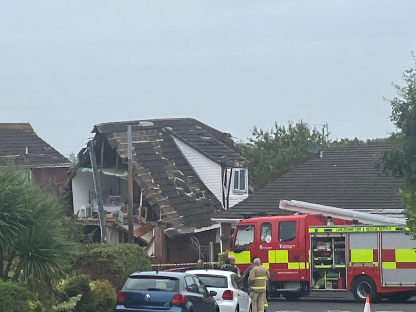 Emergency services respond to large gas explosion in Longridge