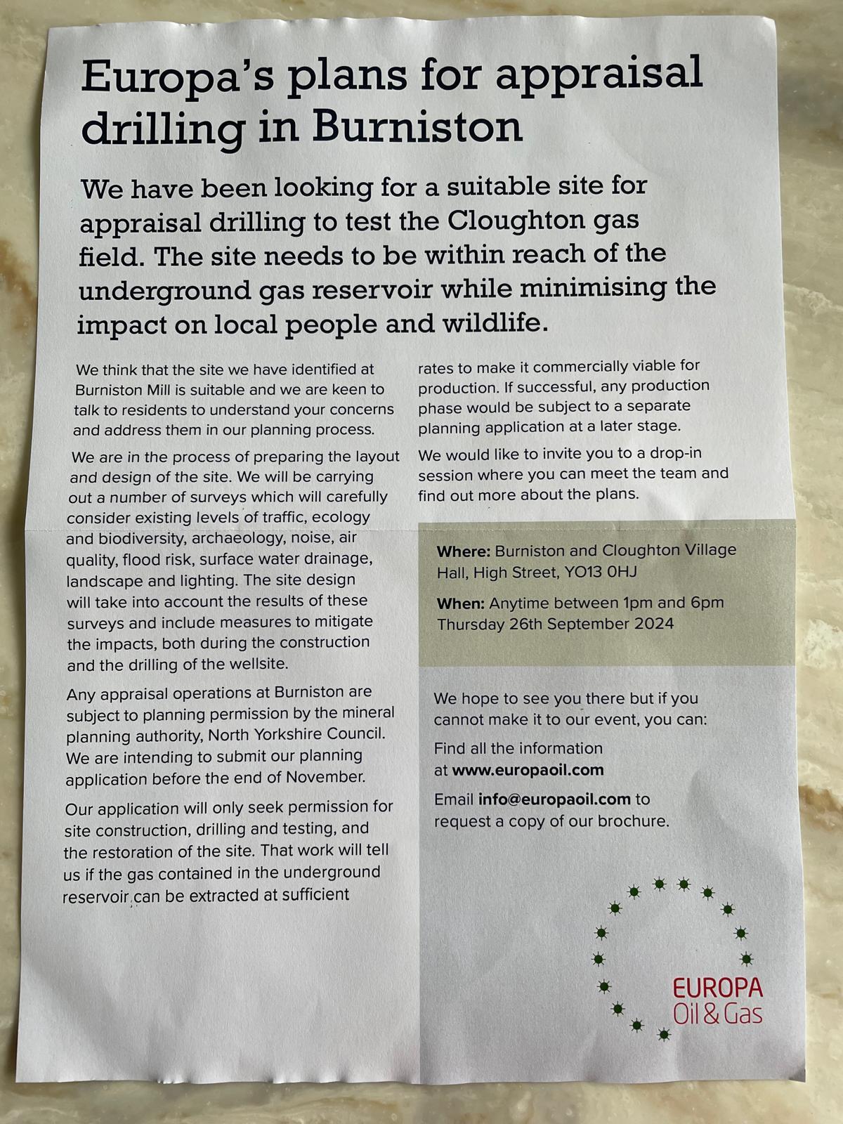 Company to proceed with Scarborough fracking plan despite opposition