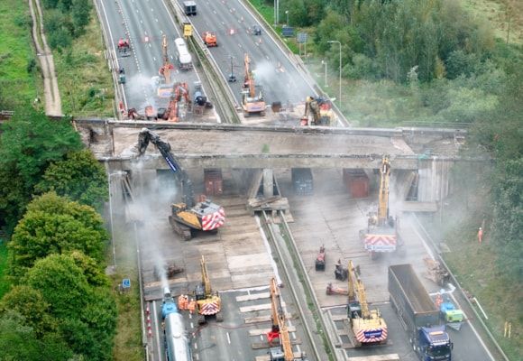 M62 overnight closures after bridge demolished near Rochdale