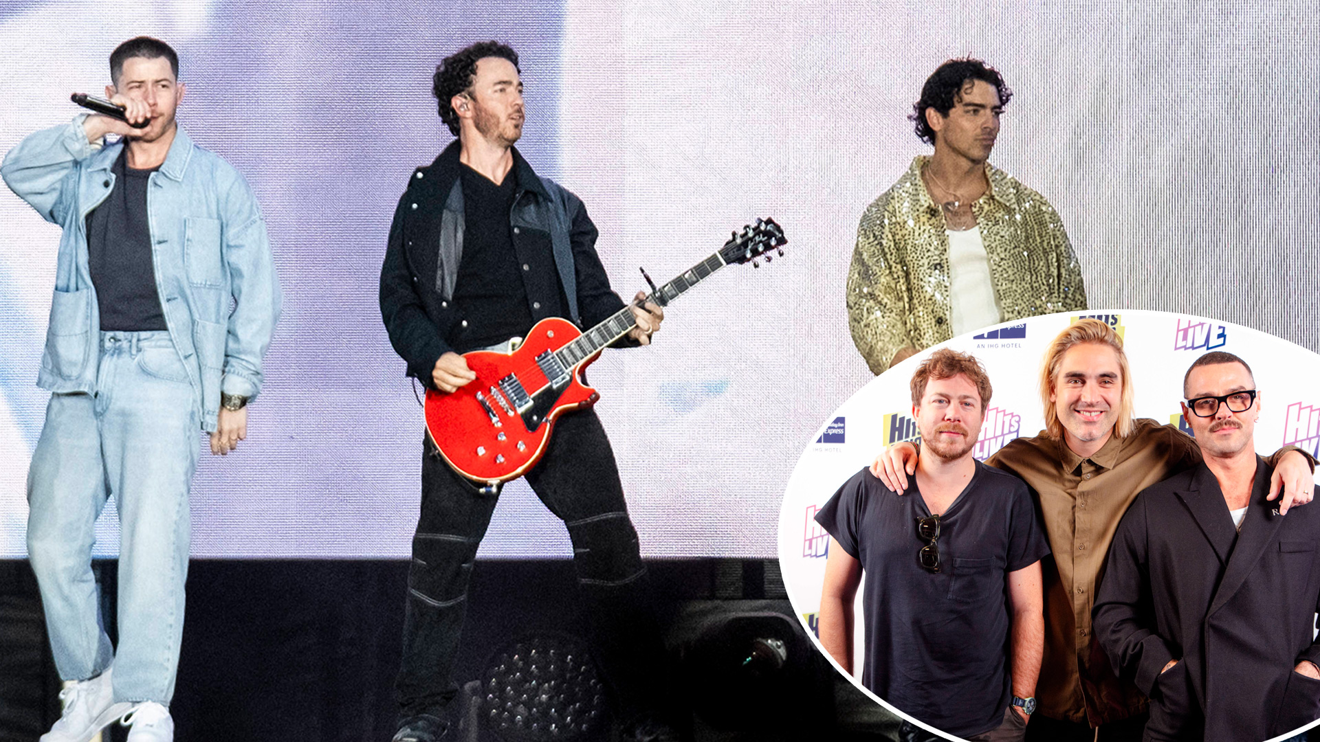 Busted surprise fans by joining the Jonas Brothers on stage