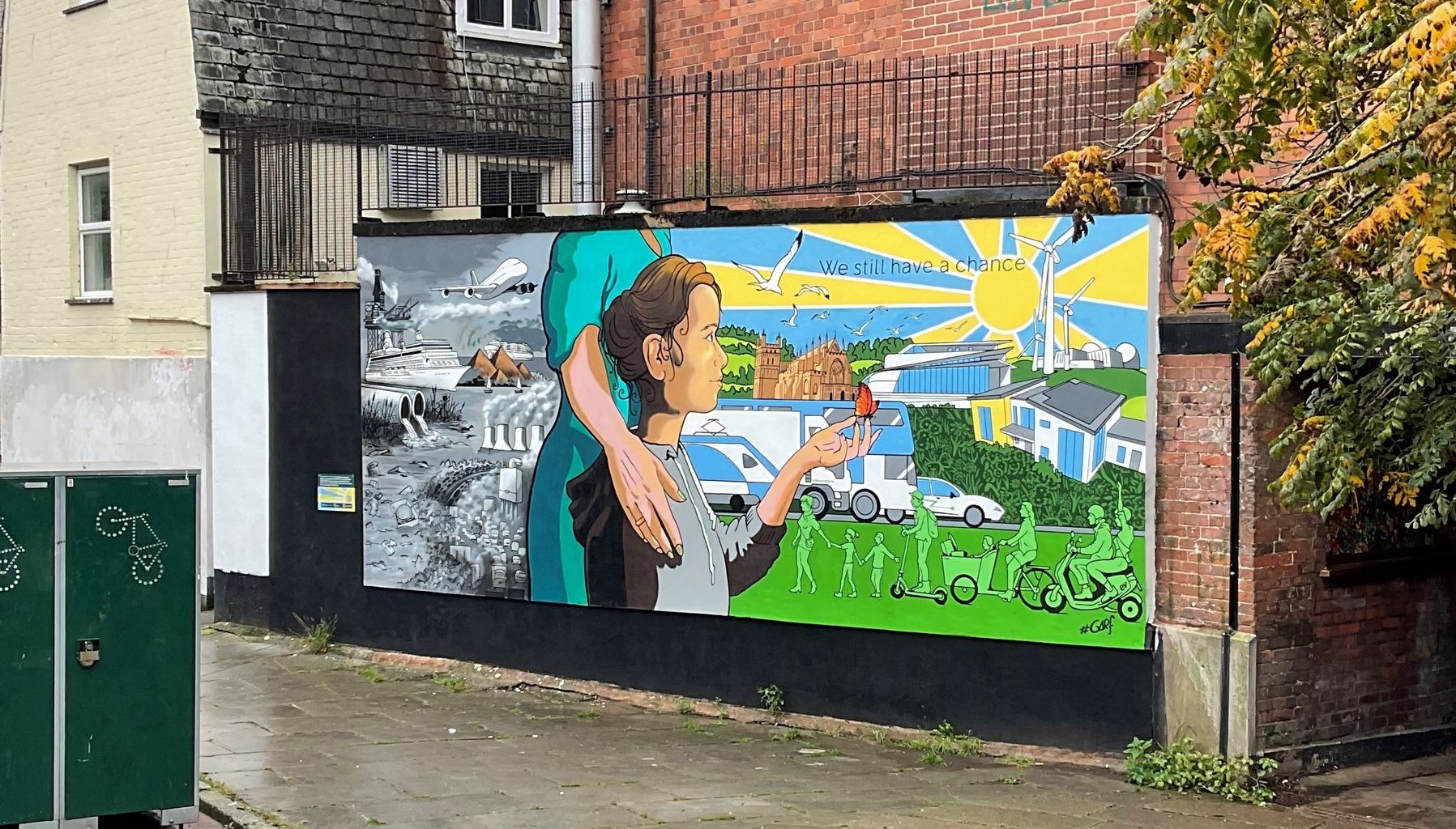 Huge climate change mural unveiled in Exeter and 'already provoking ...
