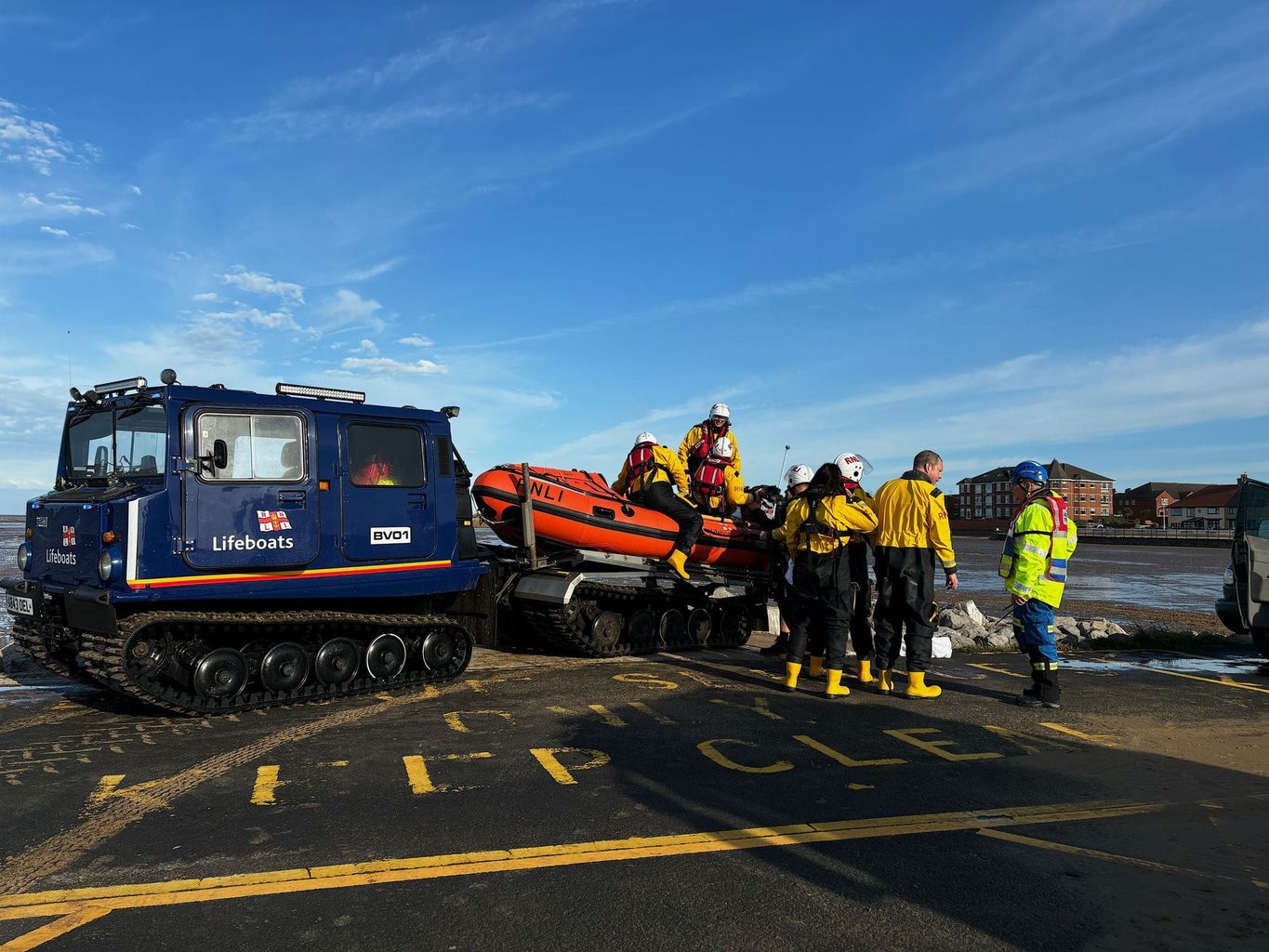 Lifeboat crews rescue ten people after being stranded on Dee Estuary