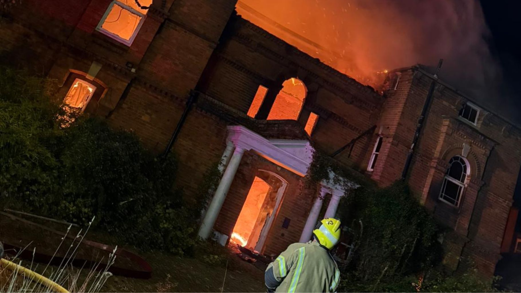 Northants Fire Crews reveal damage at derelict house