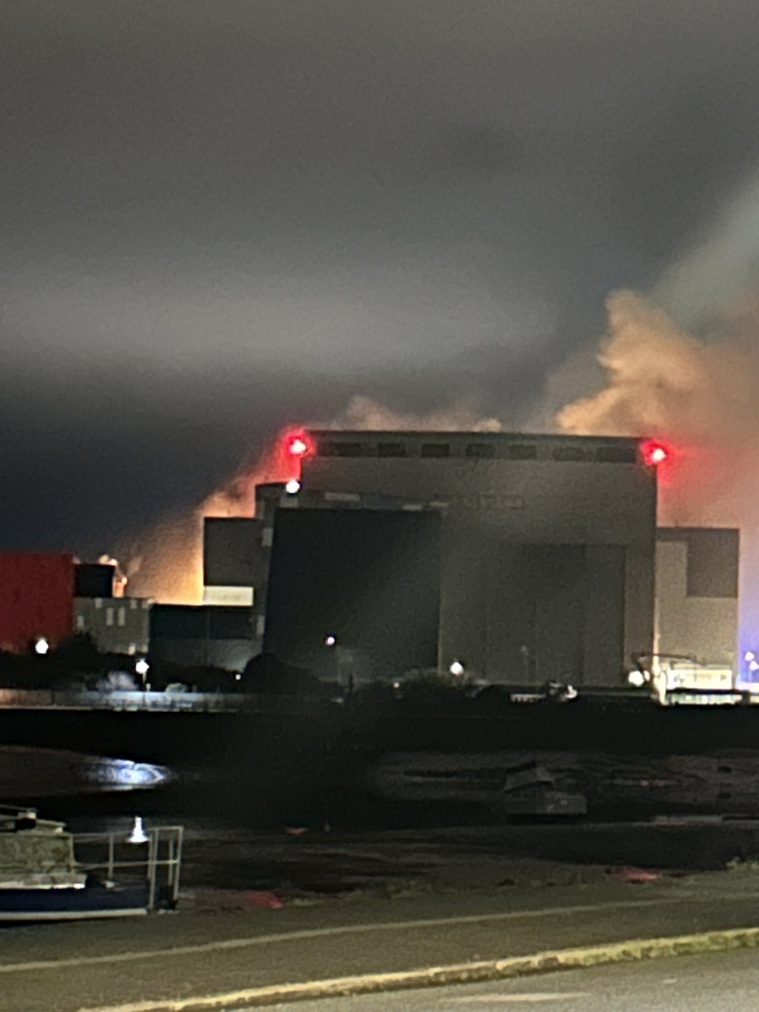 Two taken to hospital after big fire at BAE factory in Cumbria | News ...