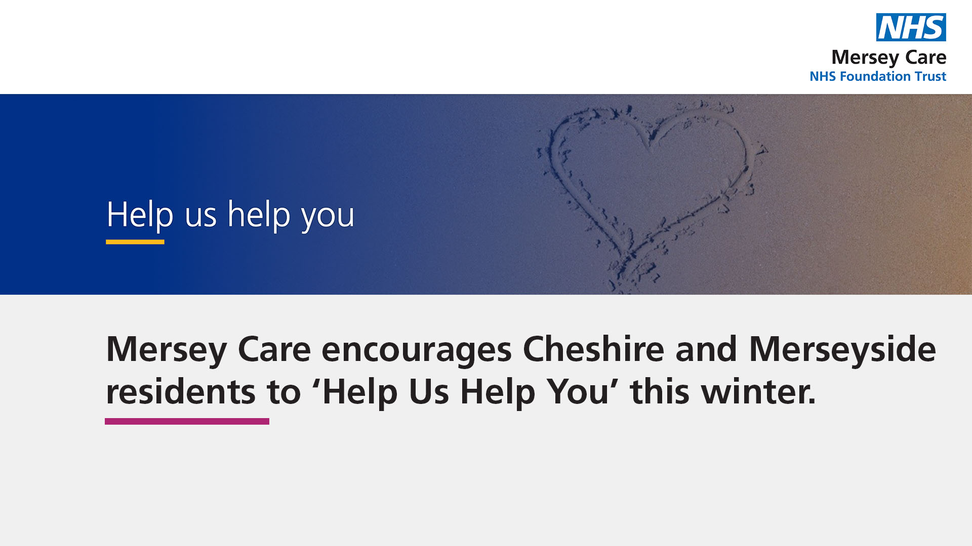 'Help Us Help You' Resources Mersey Care | Local - Hits Radio (Liverpool)