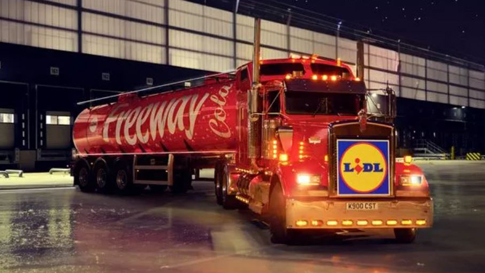 Lidl launches Christmas Freeway cola truck to rival Coca-Cola
