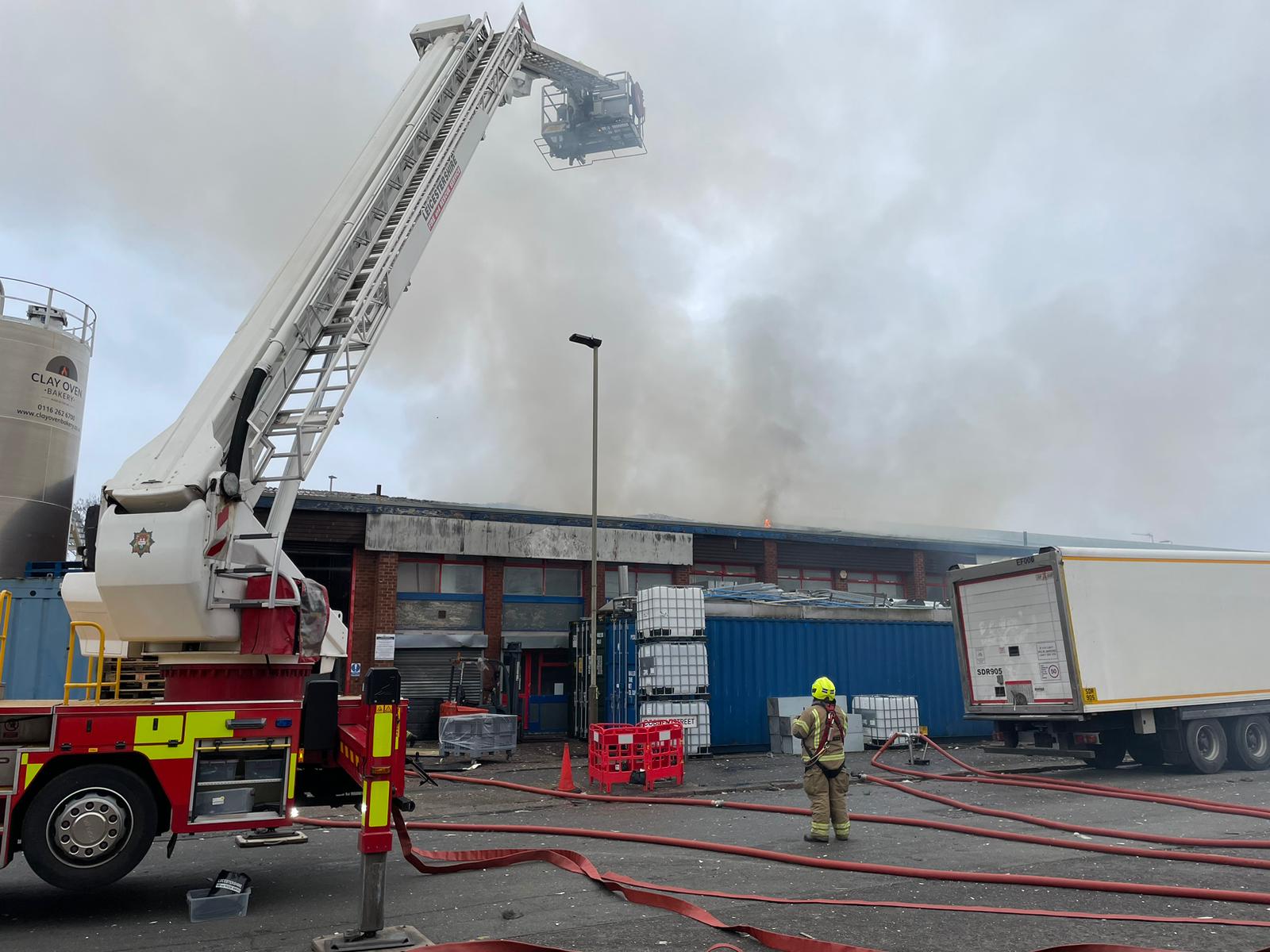 Crews tackle commercial building fire in Leicester | News - Hits Radio ...