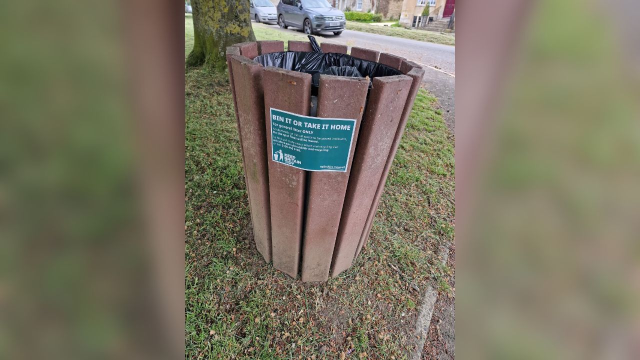 Wiltshire warned against putting household waste in public bins