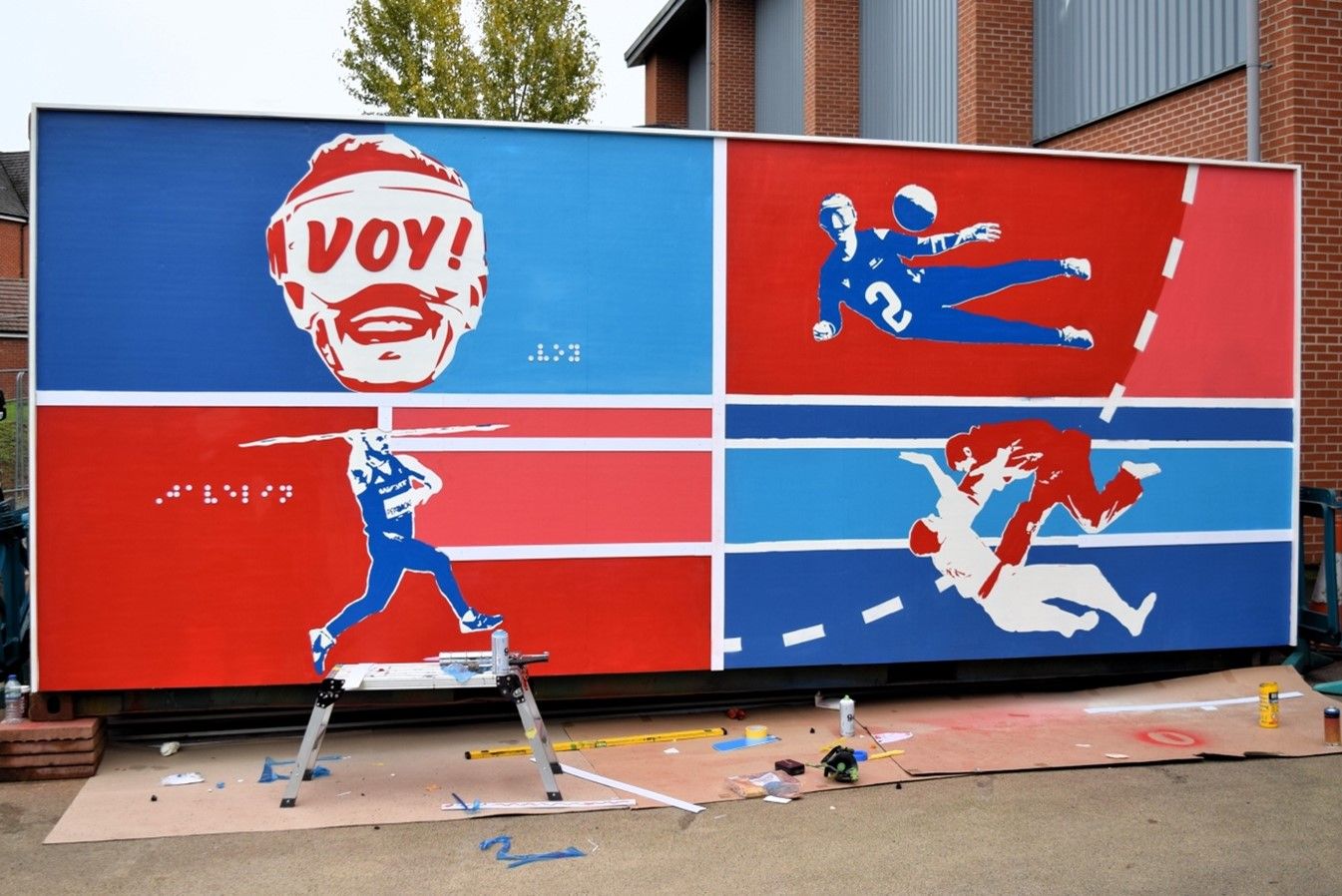 Blind college students in Hereford create graffiti art mural ...