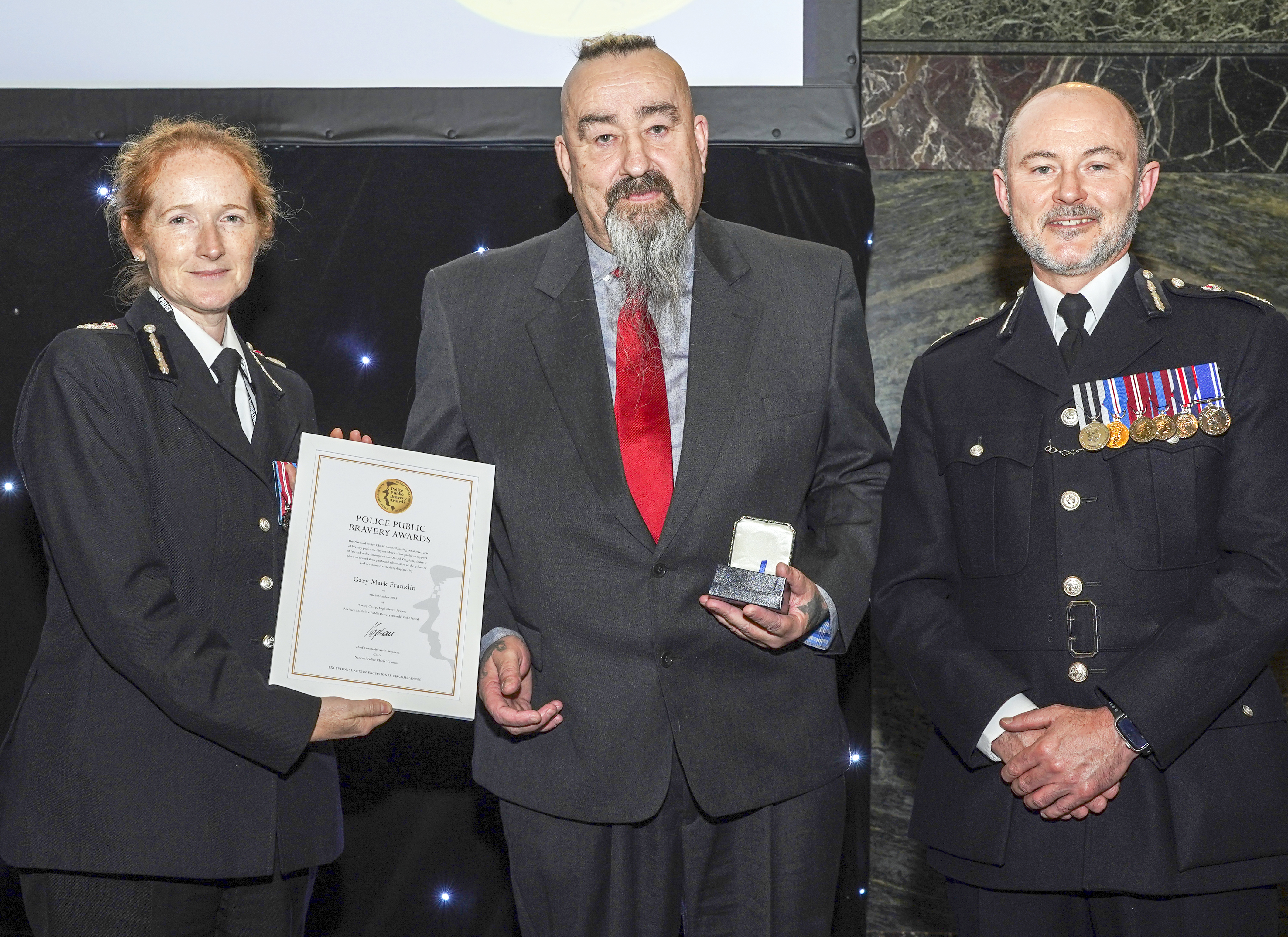 Man honoured with bravery award for intervening in Pewsey stabbing