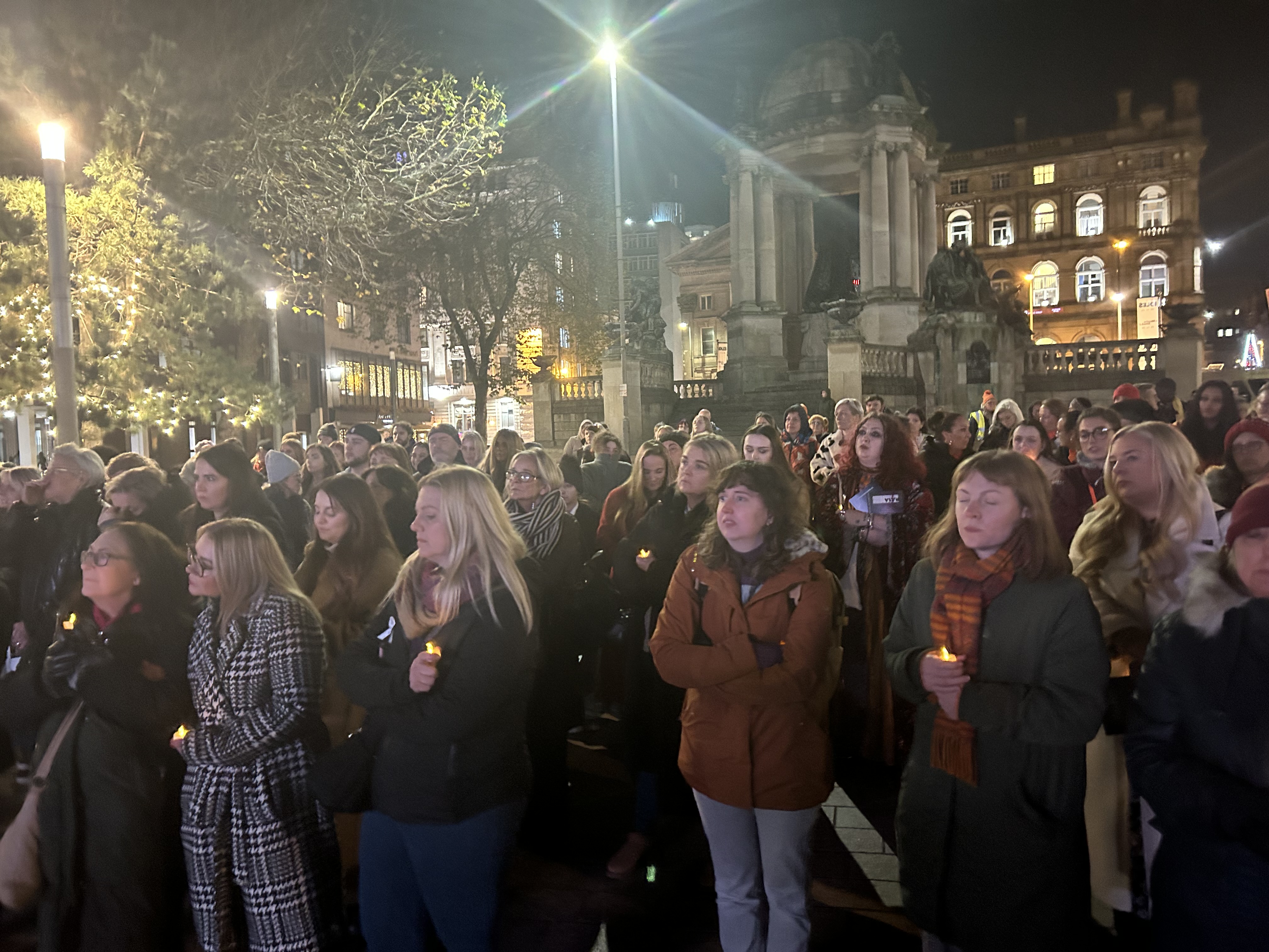 Candle-lit vigil to remember victims of male violence in Merseyside