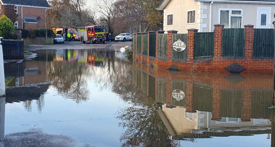 Evacuations at Dorset caravan park due to flooding