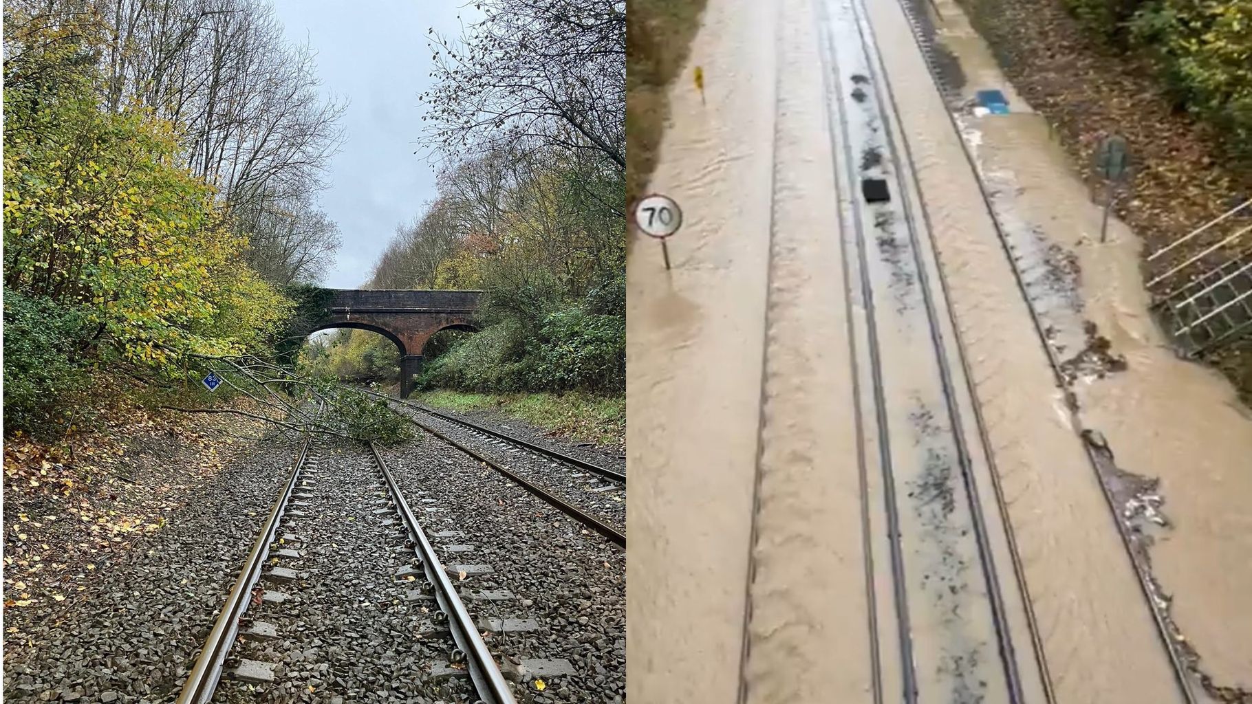 Rail lines flooded in South following Storm Conall | News - Greatest ...