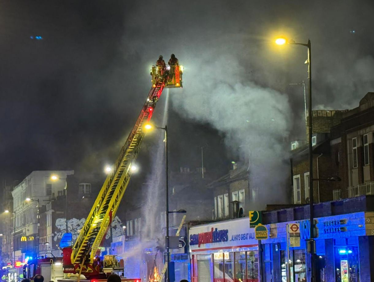 Firefighters deal with two major fires in north London