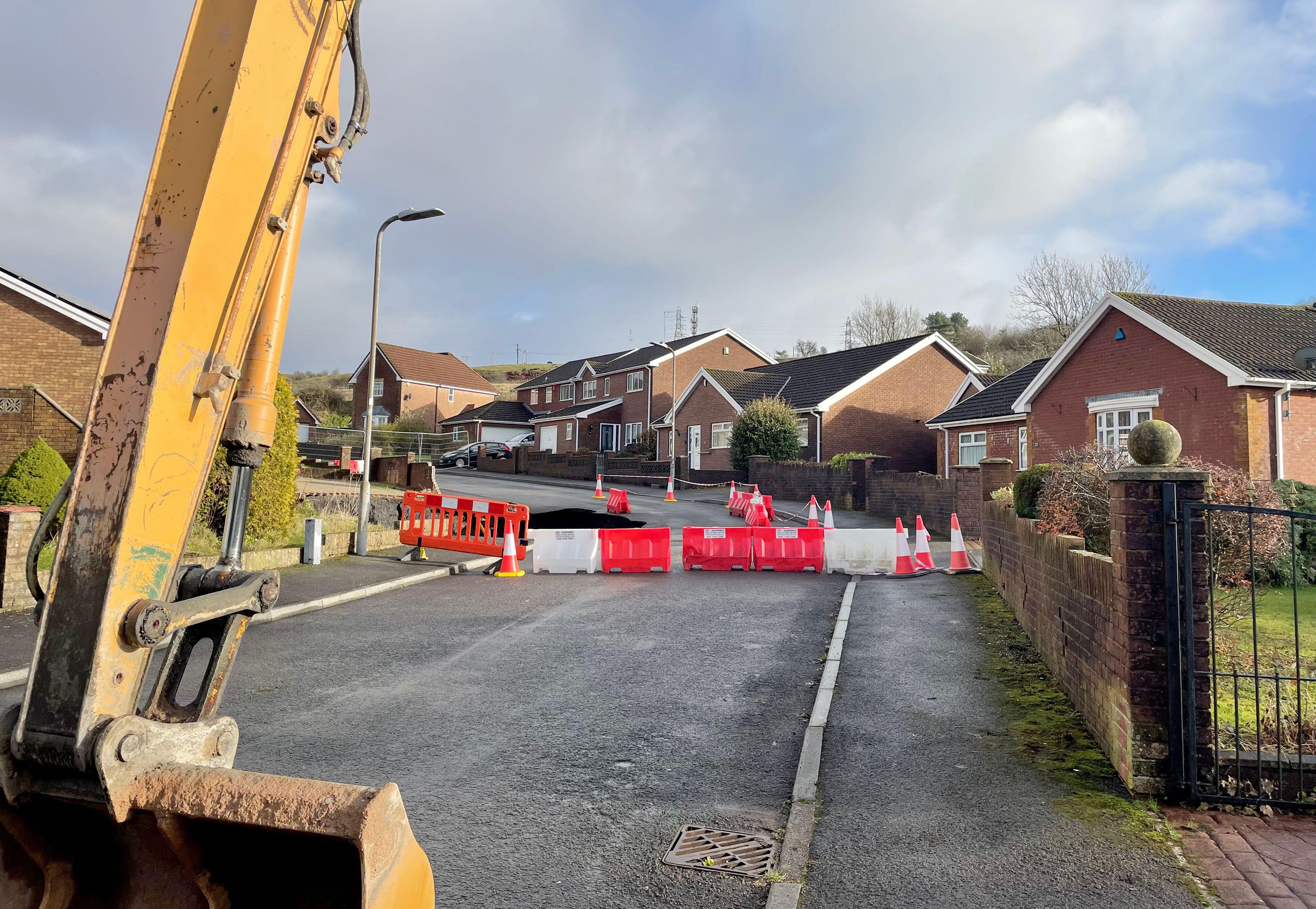 29 homes evacuated following Merthyr sinkhole caused by Storm Bert ...