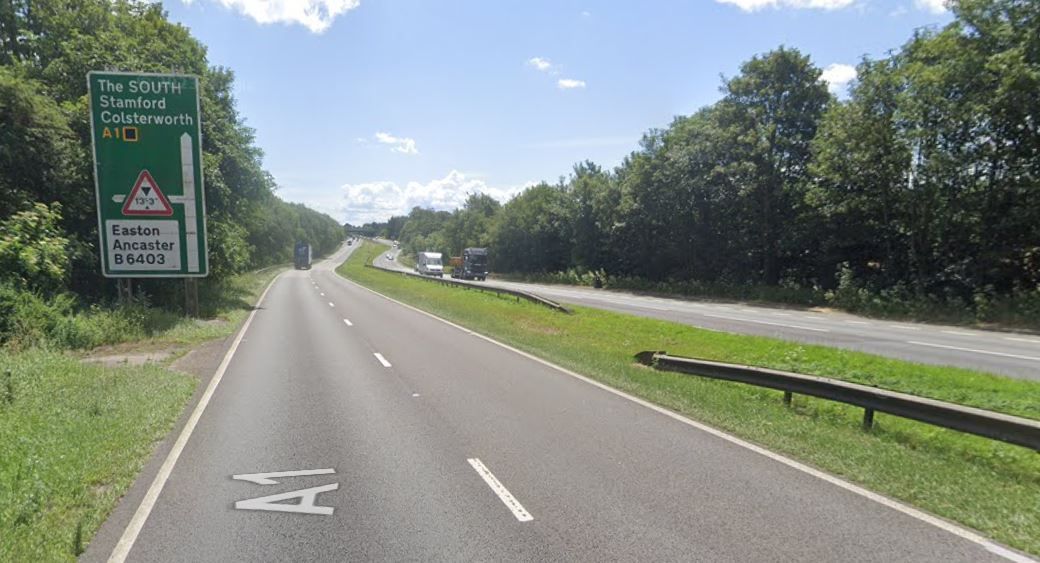 Parts of the central reserve on the A1 south of Grantham could be closed