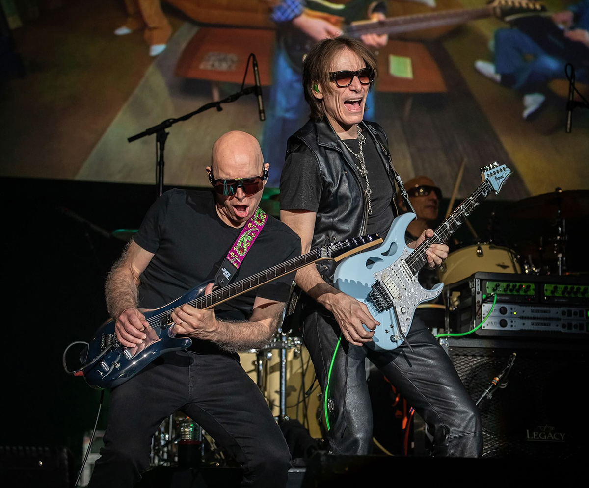 Joe Satriani and Steve Vai announce SATCHVAI Band line-up