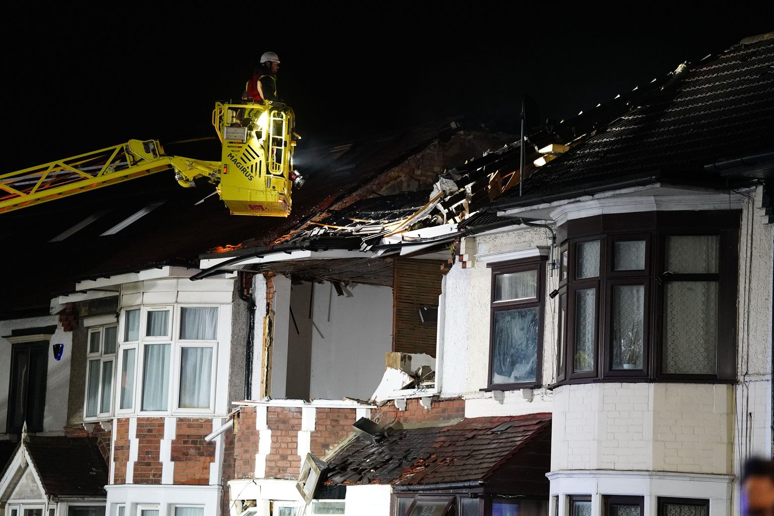 Two in hospital after explosion at east London house