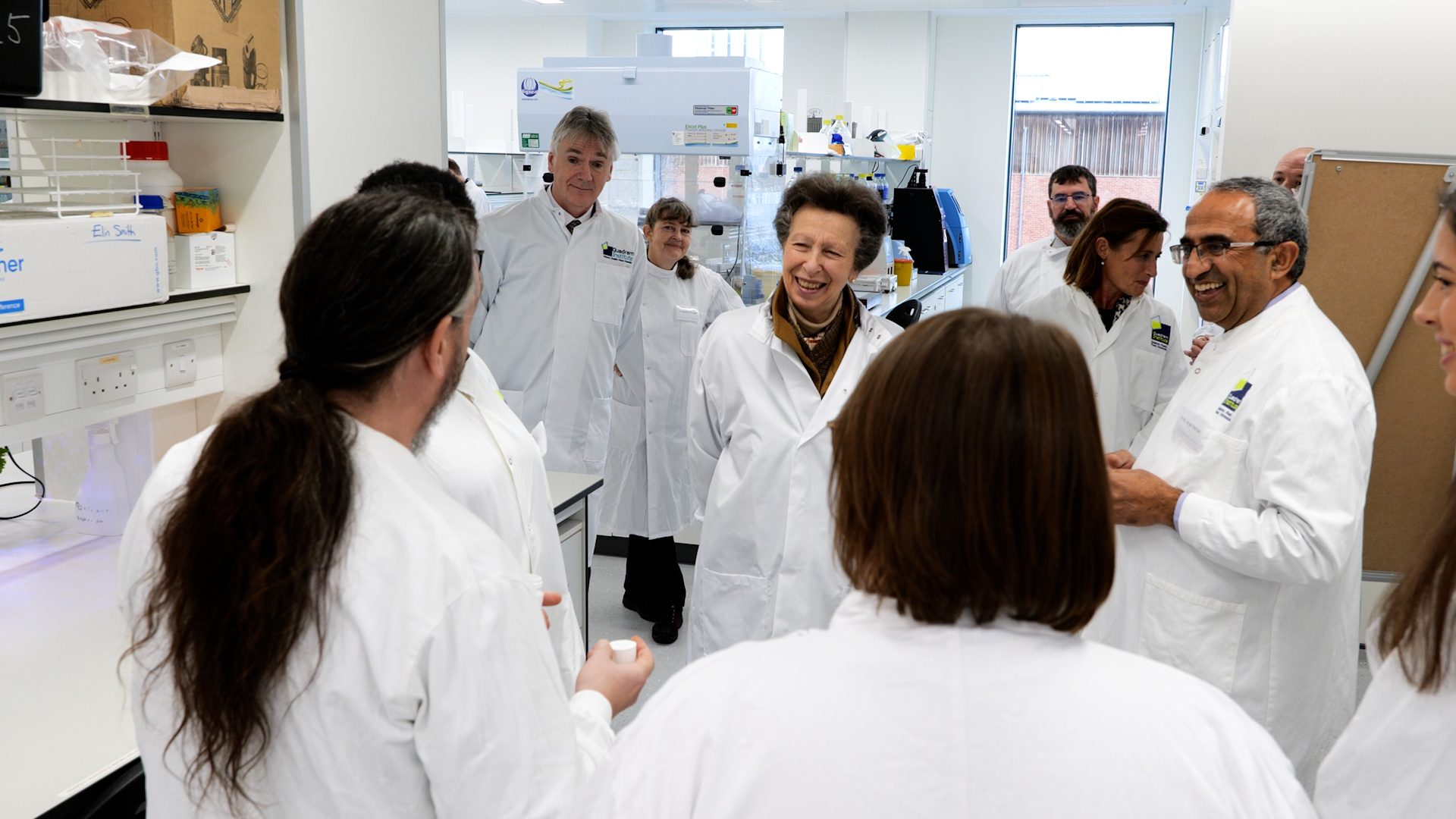 Princess Anne visits scientists in Norwich to learn about how they're ...