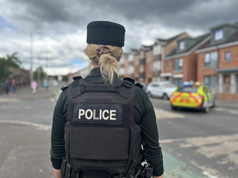 PSNI investigate car fire in Antrim