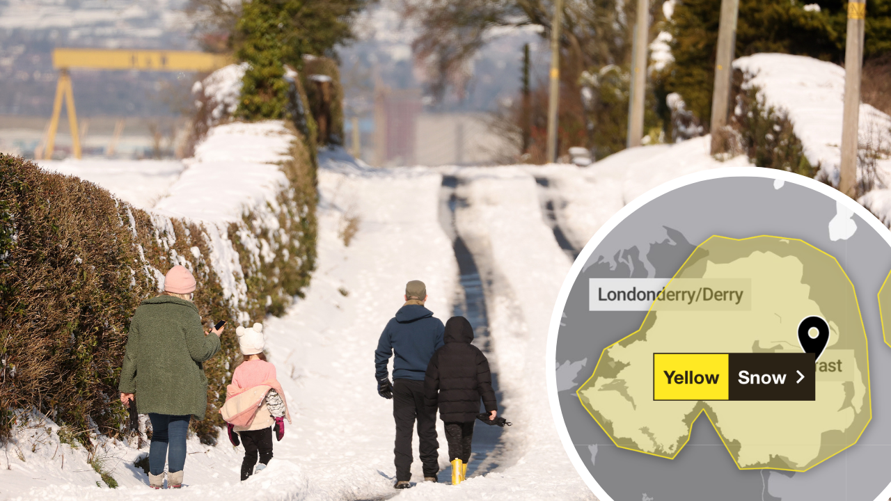 Snow weather warning issued for Northern Ireland over New Year's