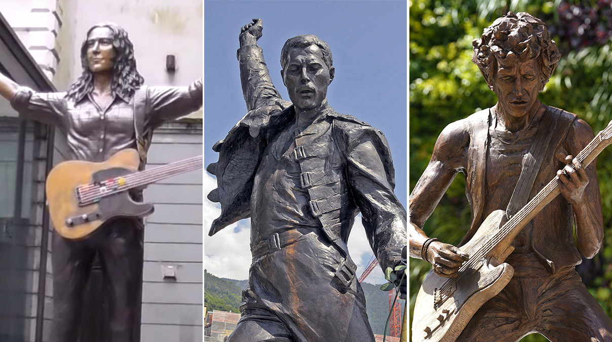 Rock stars immortalised as statues