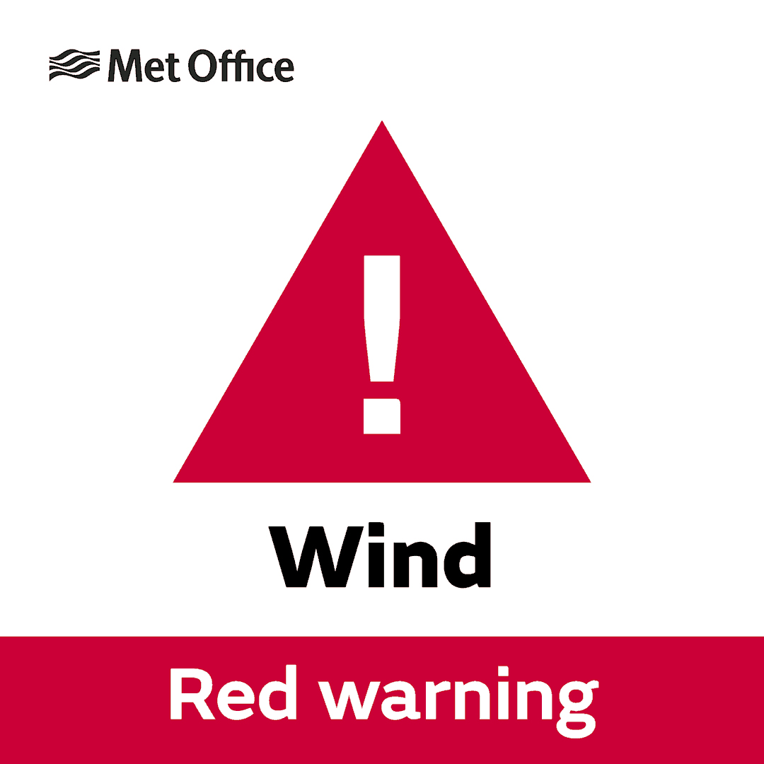 Red weather alert issued for Northern Ireland ahead of Storm Éowyn