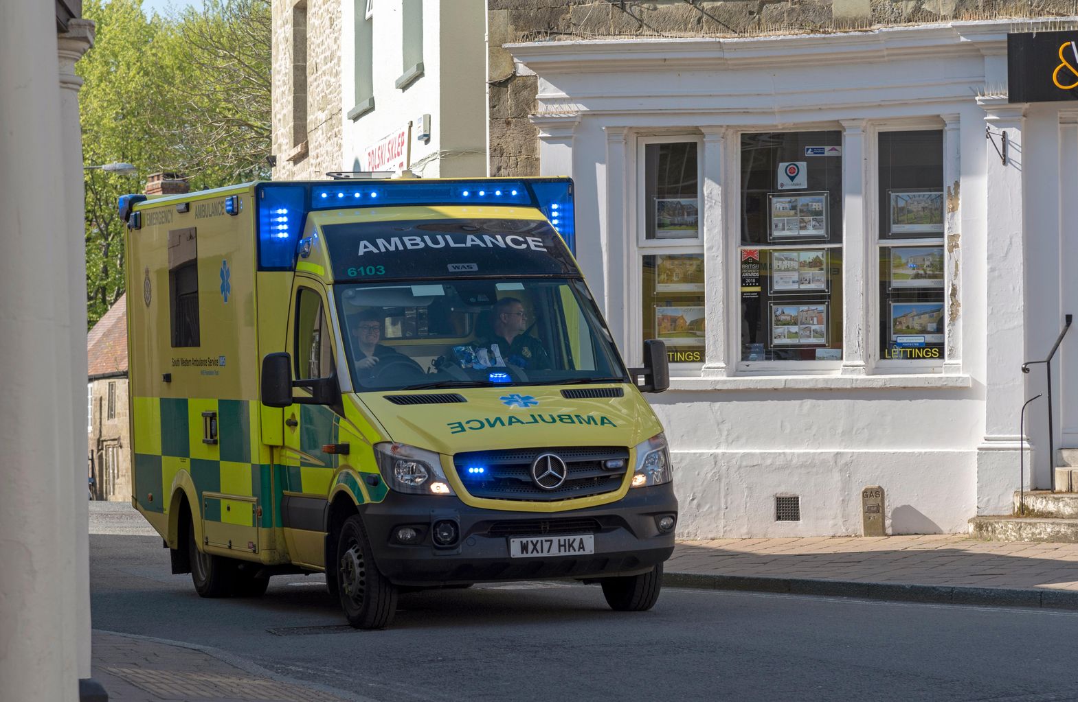Ambulance Service, is the patient breathing? Yes, but we’ve got no ...