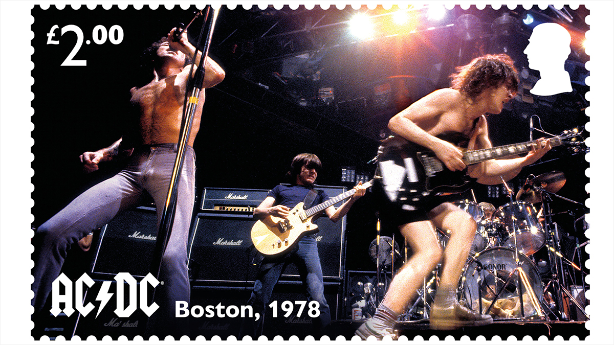 AC/DC honoured by Royal Mail with set of 12 special stamps – photos