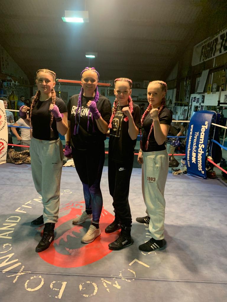 Four female boxers from same family competing in Swindon competition