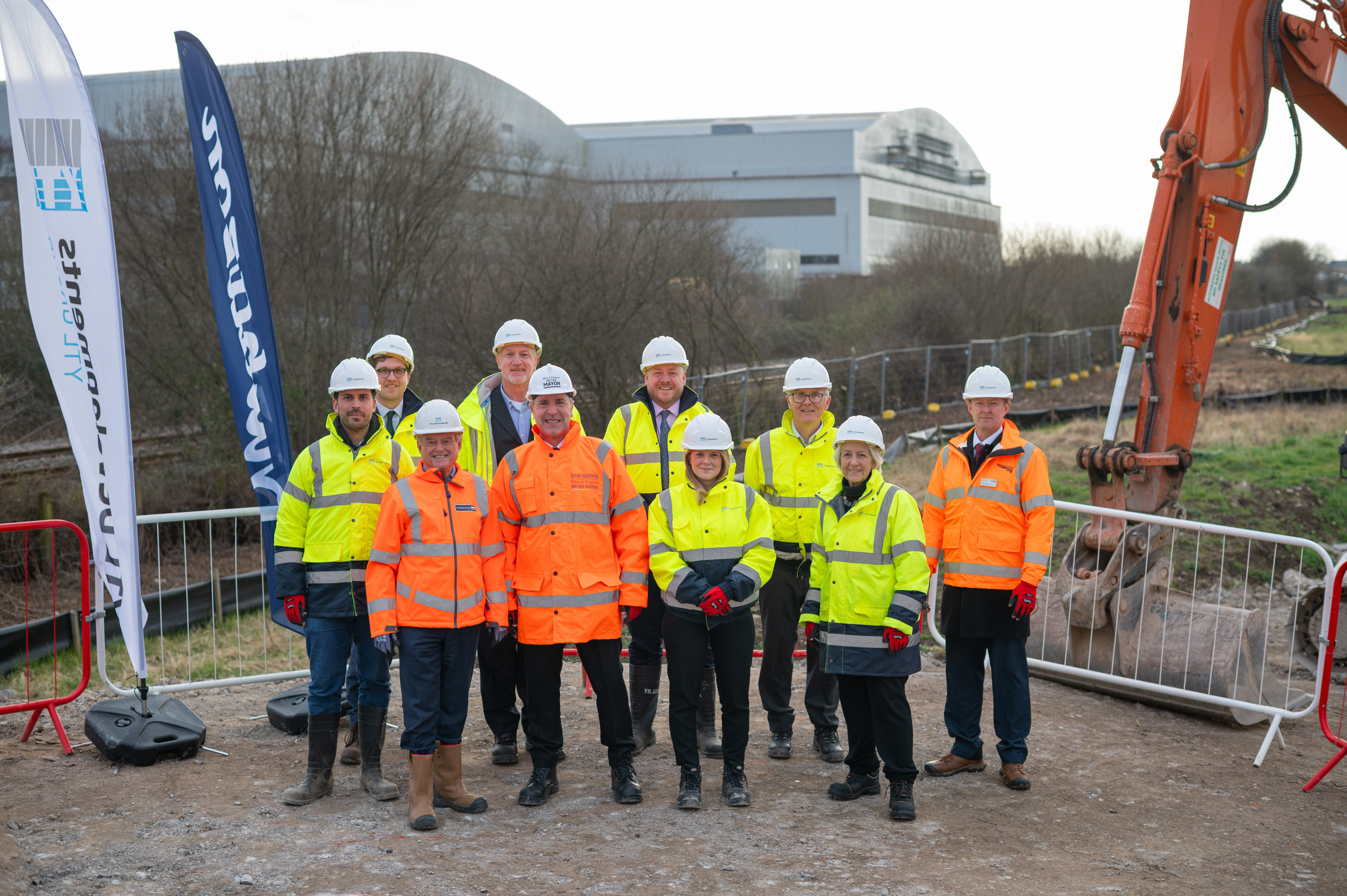 West of England Mayor visits work on new Brabazon Railway Station