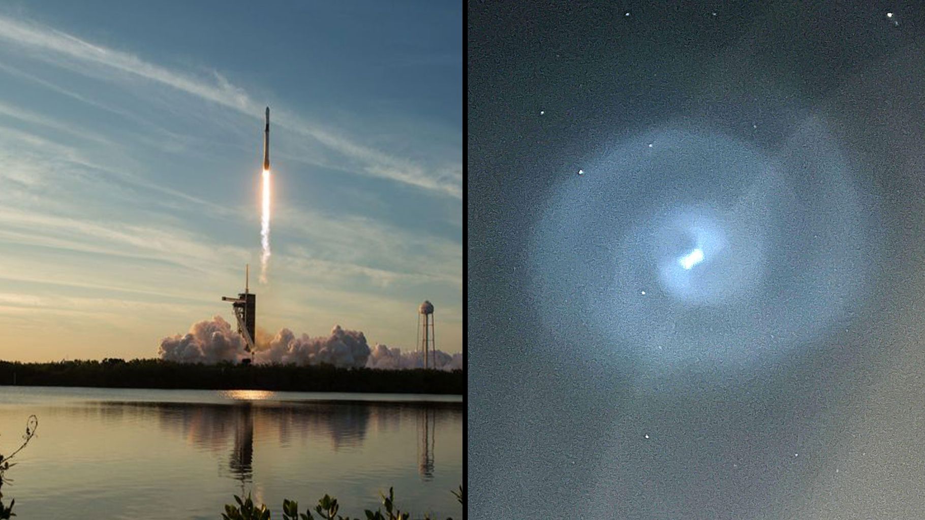 Glowing spiral 'likely from SpaceX rocket launch' | News - Planet Rock