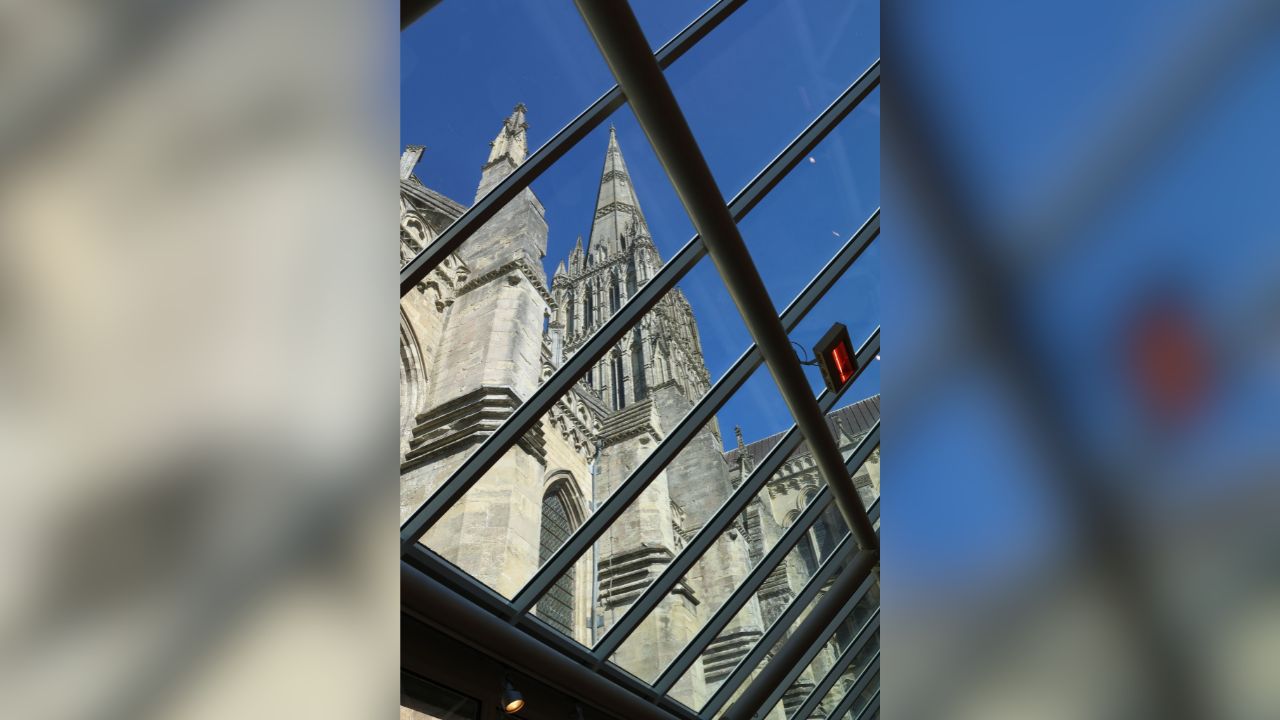 Salisbury Cathedral refectory reopens after glass roof replacement