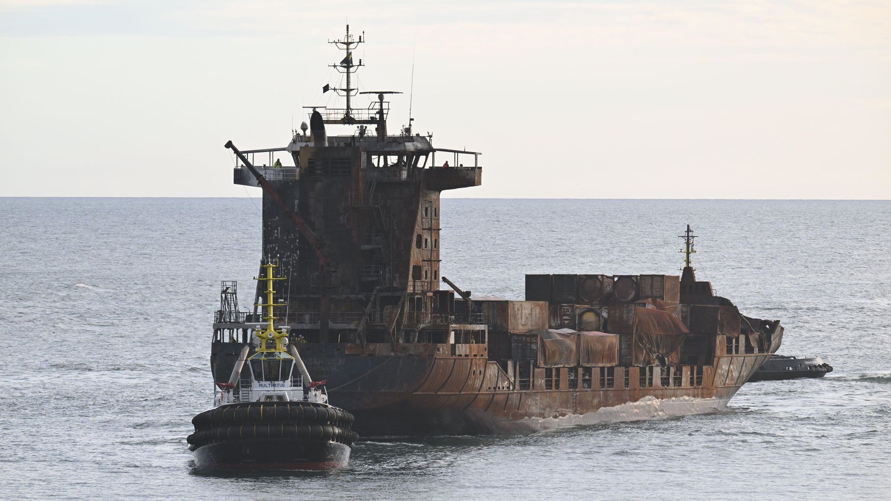 Container ship involved in collision just off the Humber arrives in ...