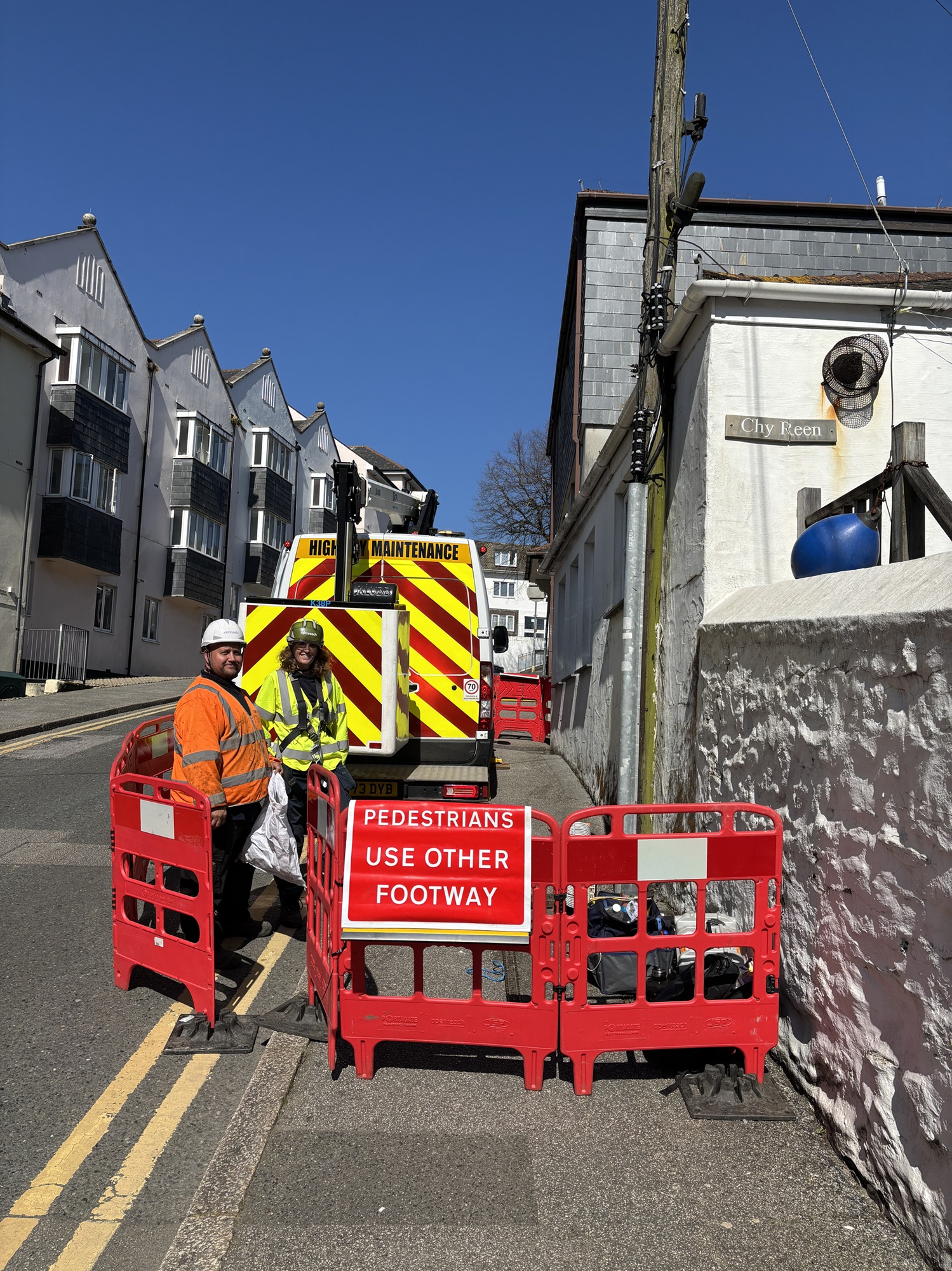 Openreach: repair work continues after telecoms line cut in Falmouth