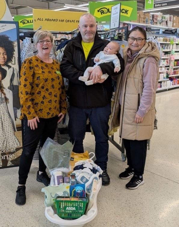 Family return to Aberdeenshire Asda after baby born in supermarket car ...