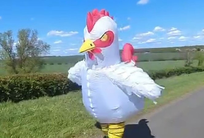 Cambridgeshire man aims to crack London Marathon record as inflatable ...