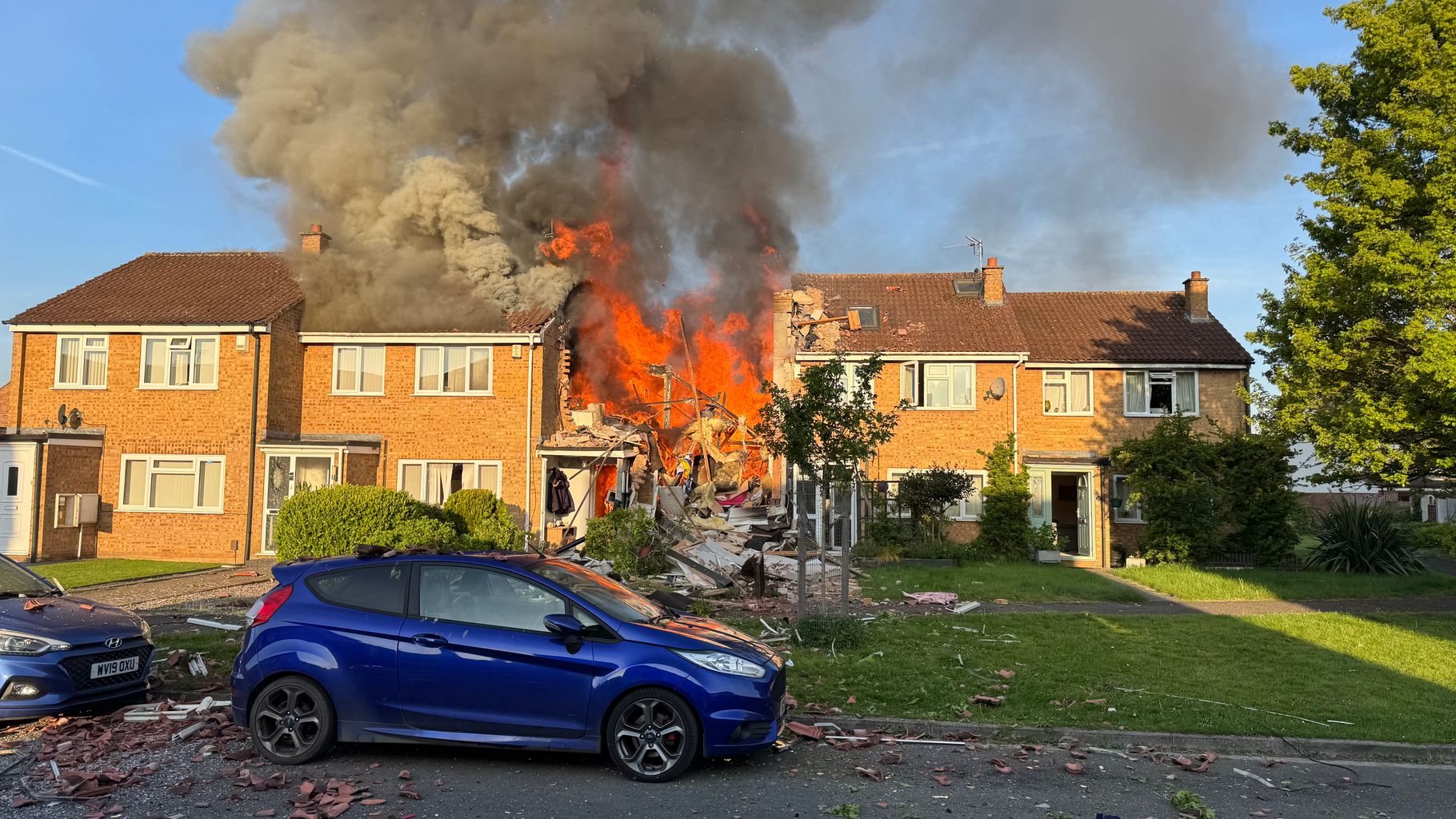 House destroyed in suspected gas explosion