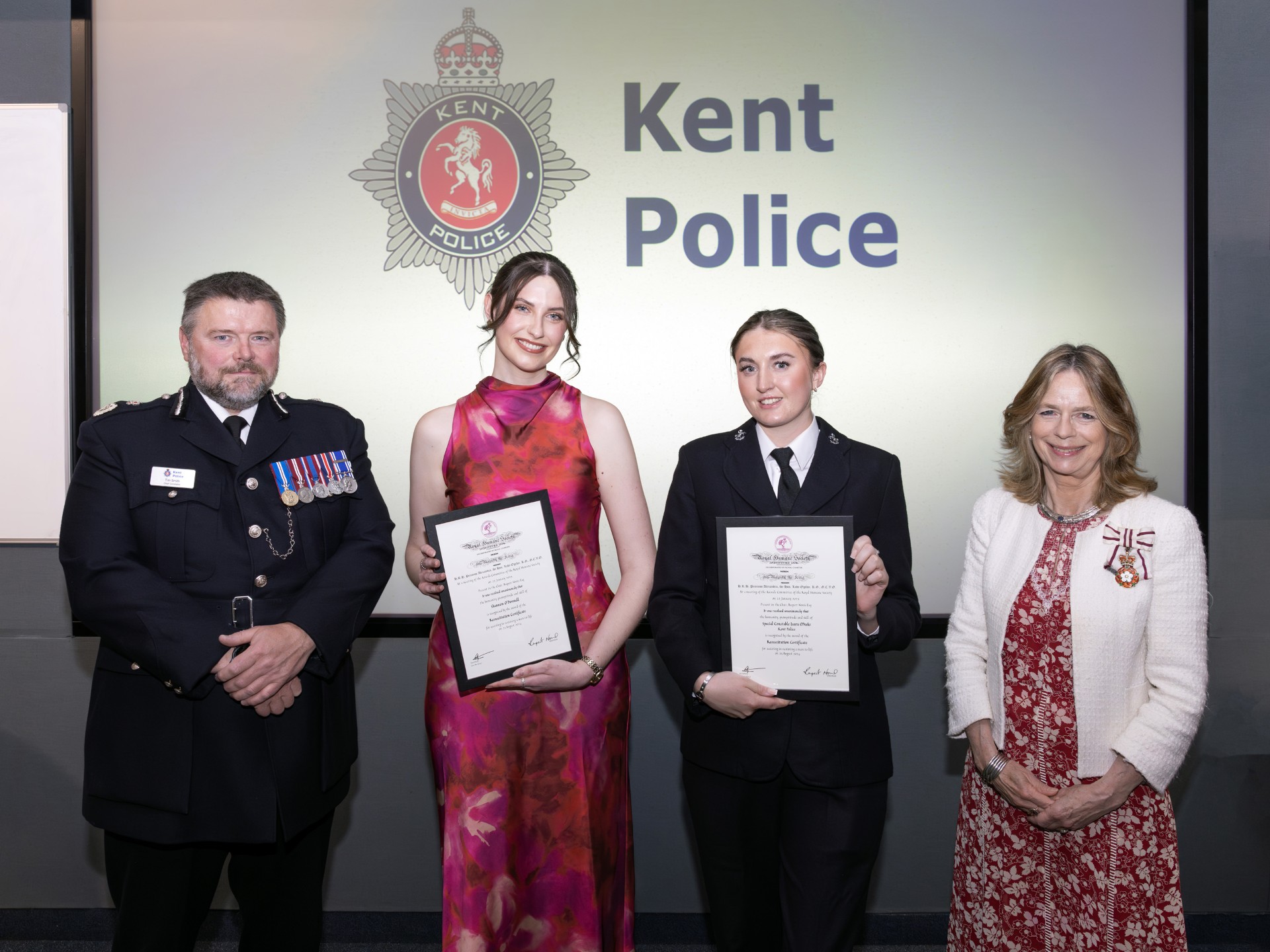 Lifesavers recognised at Kent Chief Constable’s awards ceremony