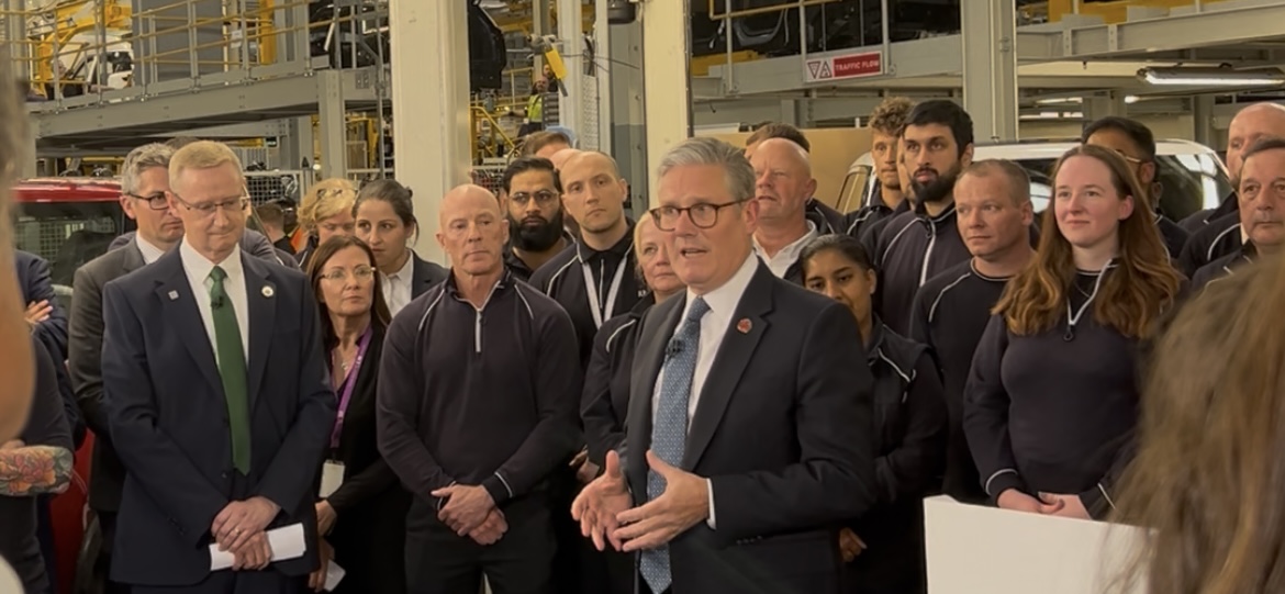 Prime Minister announced US-UK trade deal to JLR workers in Solihull ...