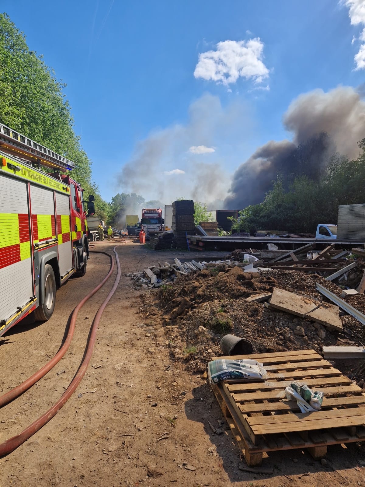 Fire crews tackle large blaze at Worksop industrial site | News ...