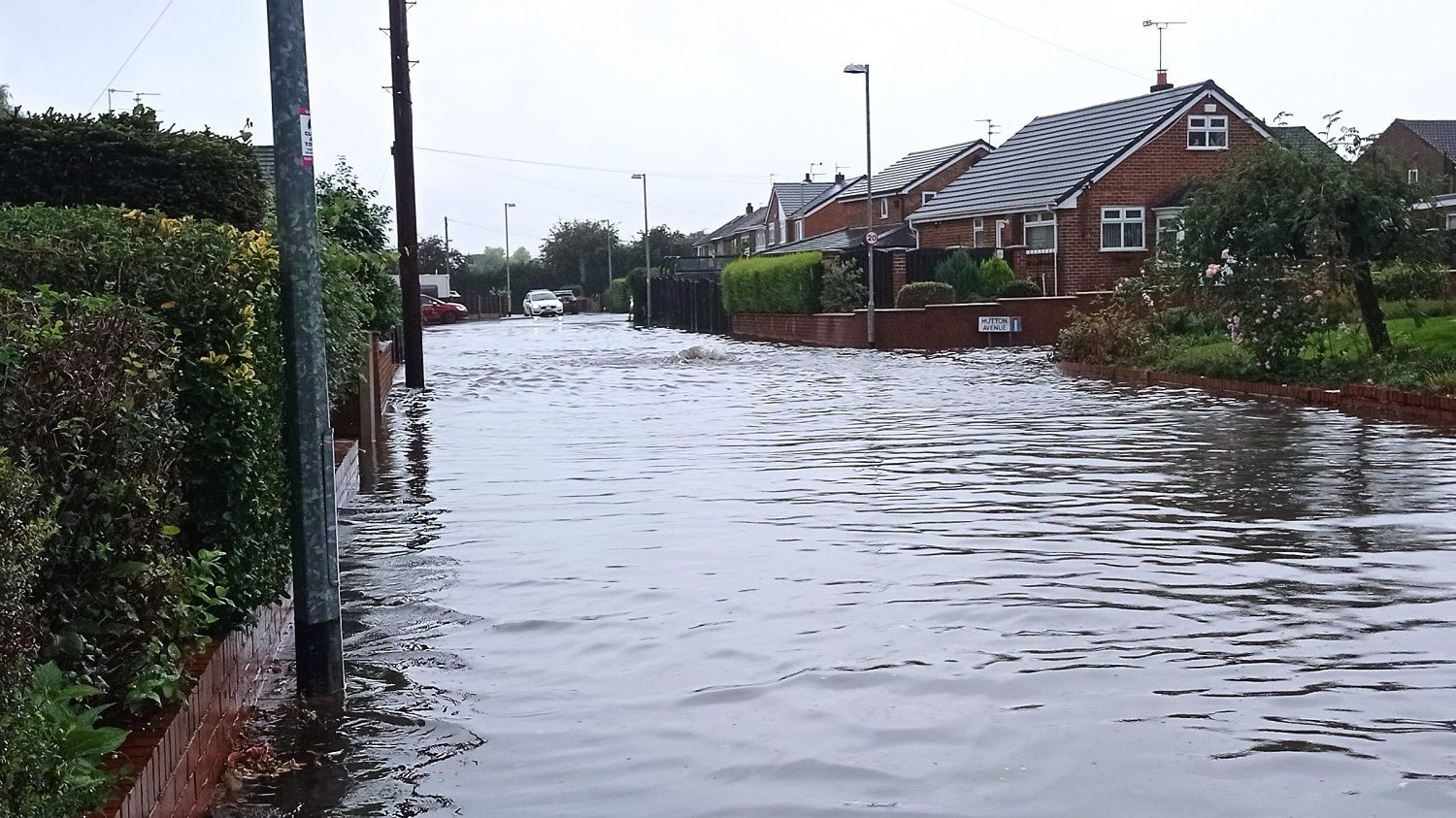 People in Boothstown "living in fear of flooding" when there's heavy rain